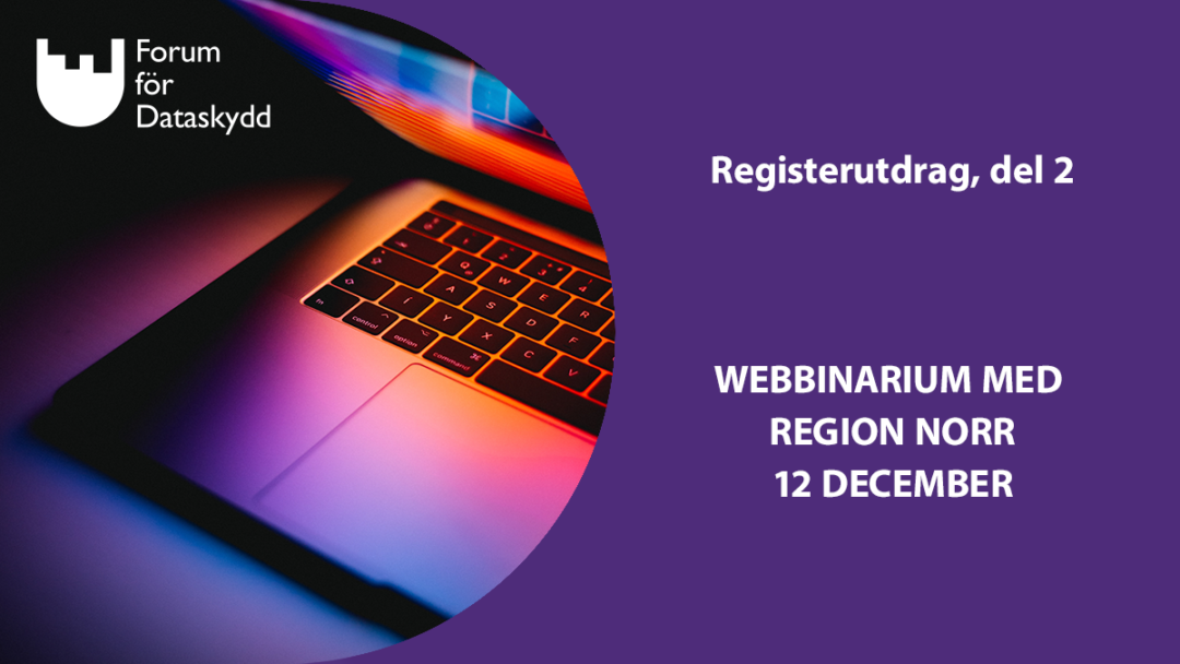 Registerutdrag, del 2 - Forum för Dataskydd